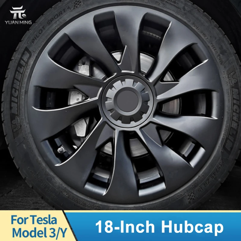 4PCS for Tesla Model 3/Y 18 19 Inch Hub Cap Performance Replacement ...