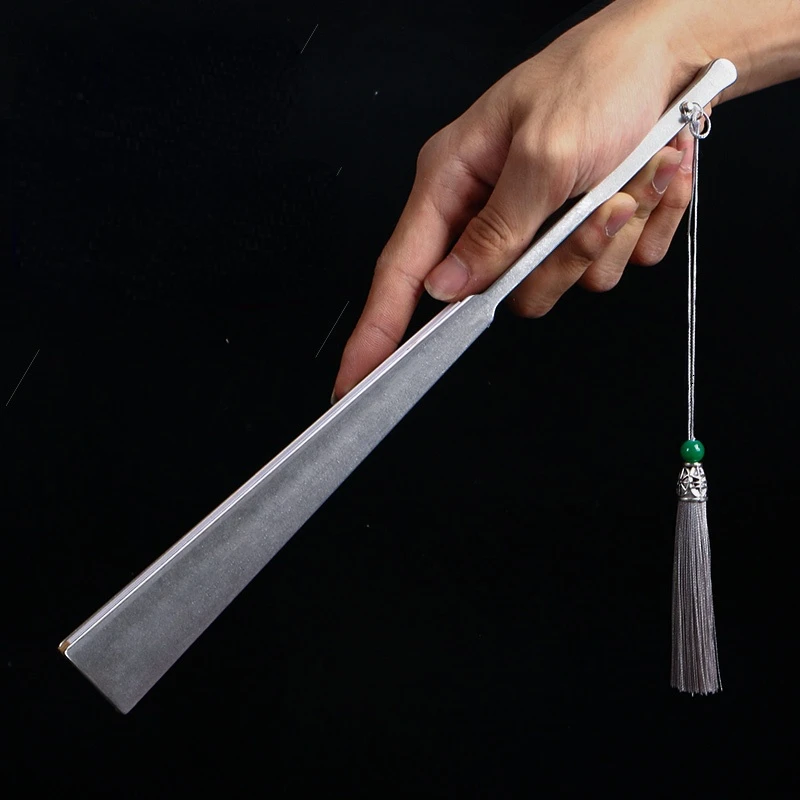 Chinese-Kung-Fu-Fan-Crafts-Aluminum-Alloy-Fan-Metal-Bone-Silk-Fan ...