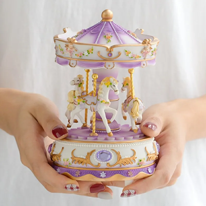 Colorful Light Carousel Music Box Castle In The Sky Music Box For ...