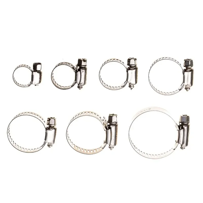 10pcs-Pipe-Clamps-Set-Stainless-Steel-Hose-Clips-Fuel-Hose-Pipe-Clamps ...