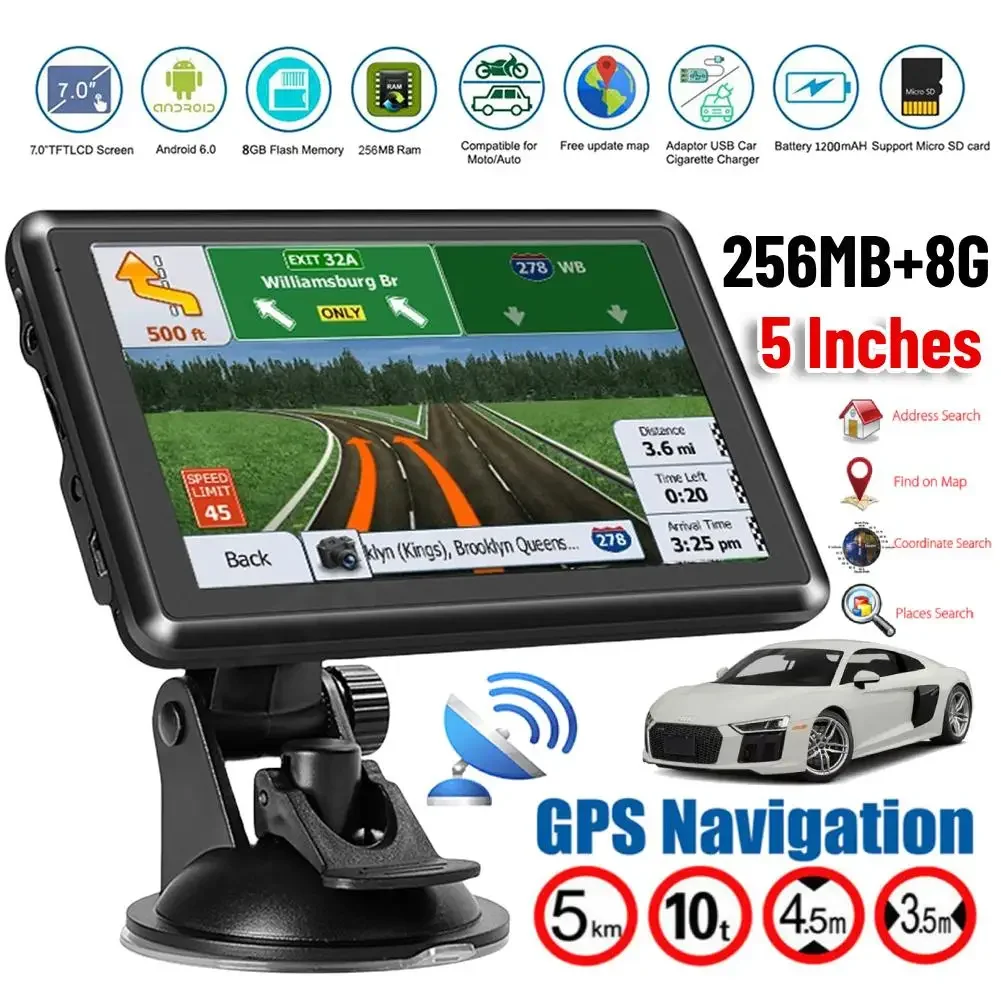 5-Inch-Car-GPS-Navigation-FM-Transmitter-Sat-Nav-256MB-8G-Portable ...