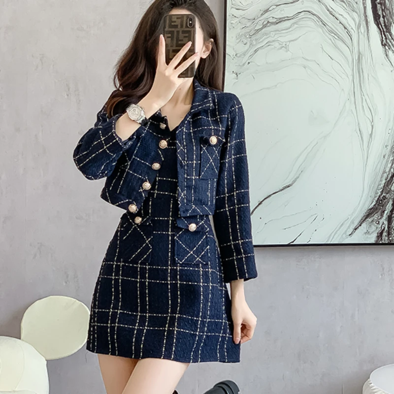 New-Autumn-Women-s-Jacket-and-Dress-Ladies-Winter-Mini-Dresses-Suits ...