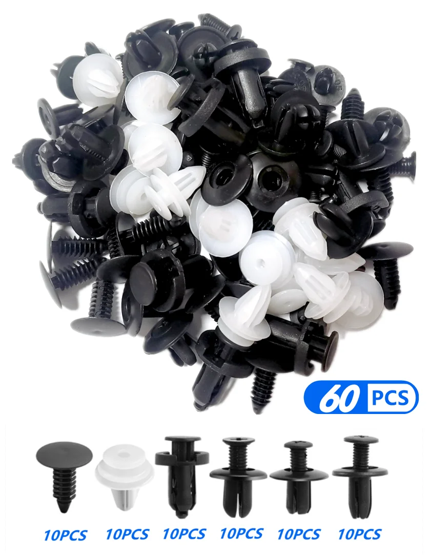 60pcs Auto Fastener Clip Mixed For Kia Soul Sorento Prime Carens Rondo ...