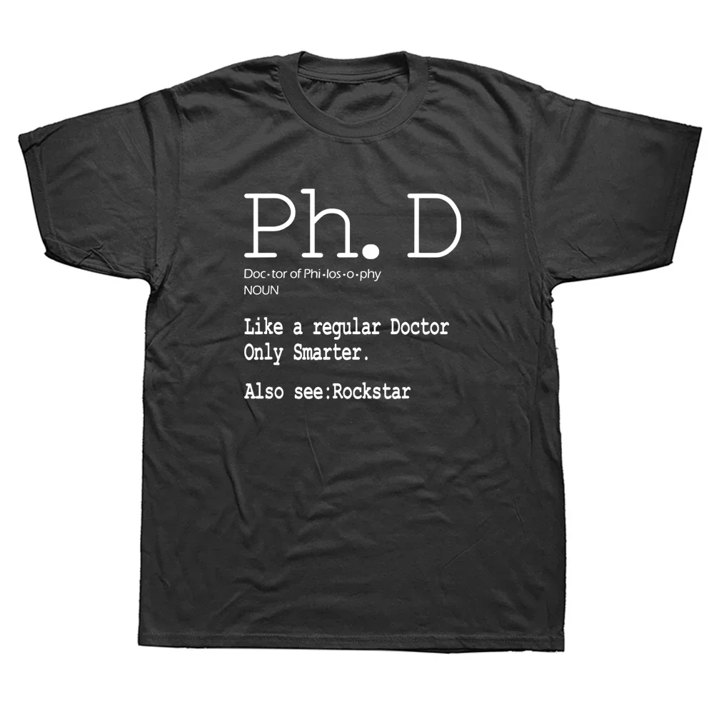 Graphic-Cotton-Streetwear-Short-Sleeve-Funny-PhD-Candidate-Tee ...