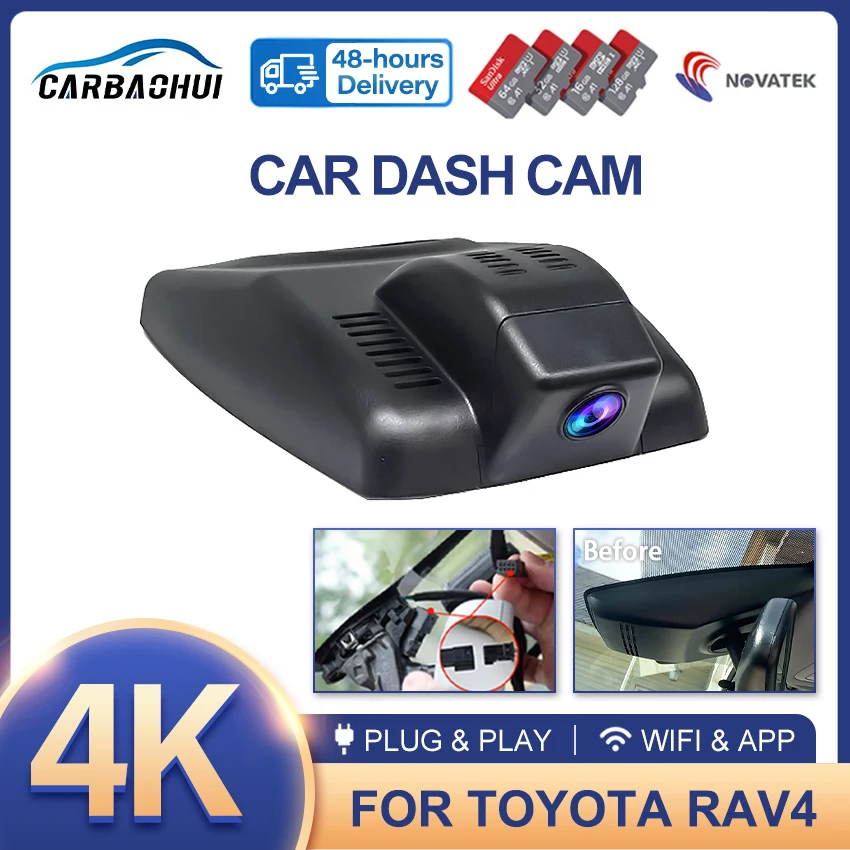 4K-Plug-and-play-WIfi-Car-DVR-For-Toyota-RAV4-XA40-XA50-2019-2020-2021 ...