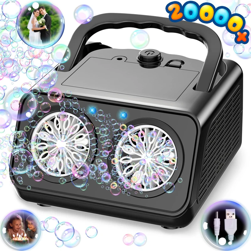 Automatic Bubble Machine Professional Bubble For Kids Maker 2 Modes 26 ...