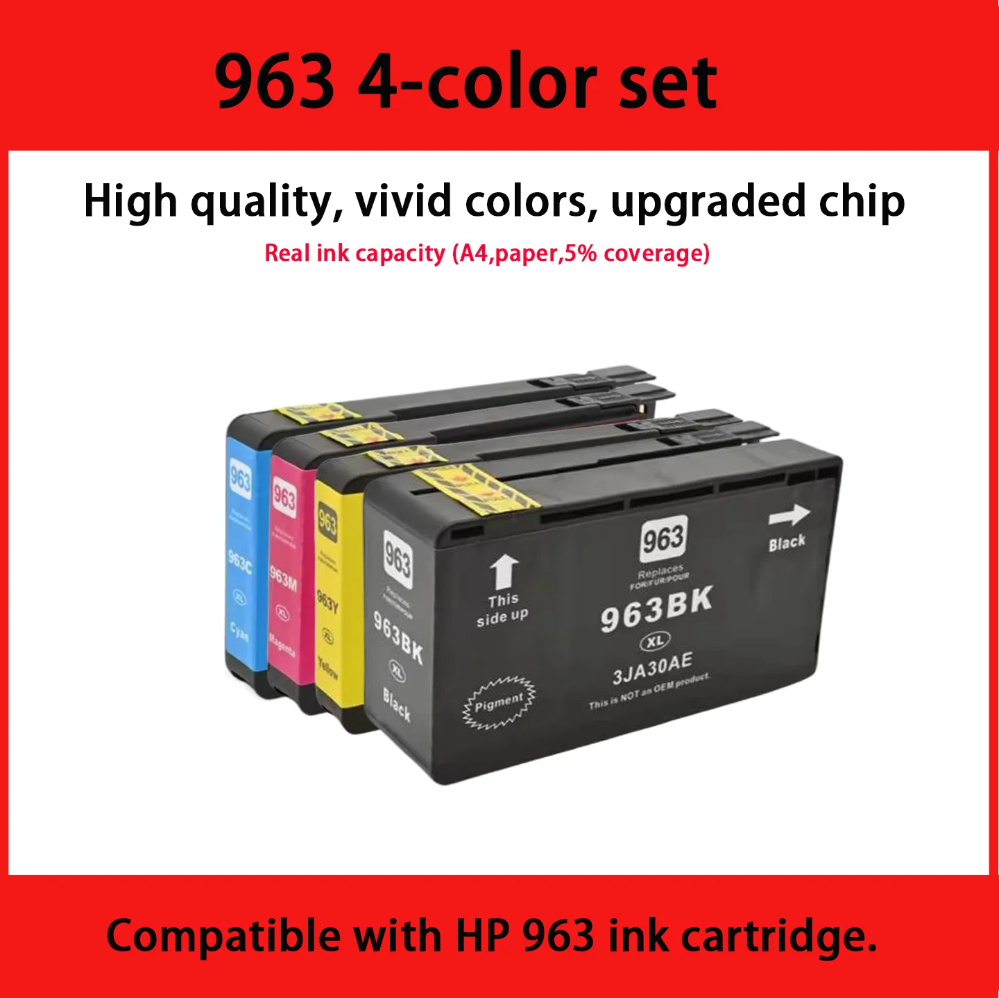 HP 963XL Inkjet Ink Cartridge Compatible for OfficeJet pro 9010 9015 ...