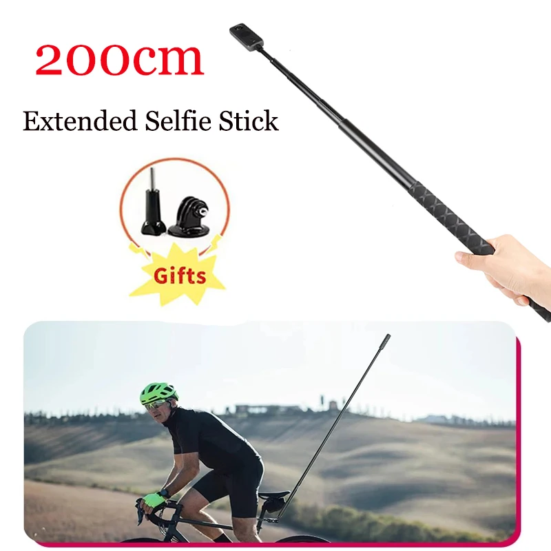 2m-Extension-Rod-Selfie-Stick-Aluminum-Alloy-for-Sjcam-Xiaomi-Yi-4K ...