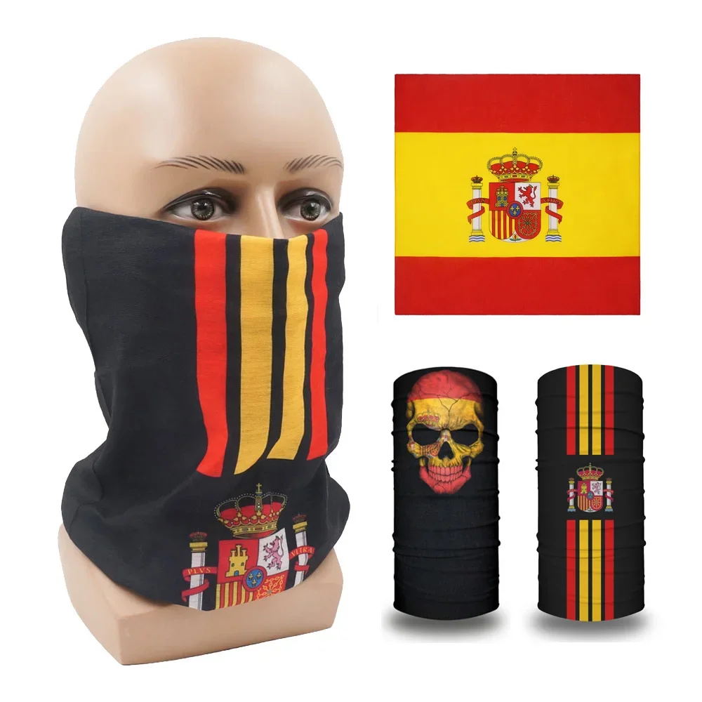 Spanish-Flag-Pattern-Bandana-Outdoor-Sport-Cycling-Hiking-Headscarf ...