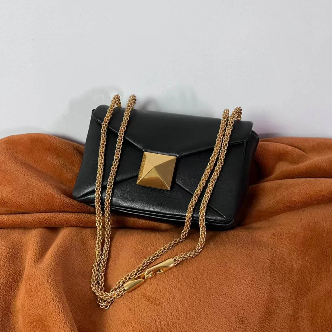 Real-Leather-Colour-Top-Quality-Ladies-Messenger-Double-Flap-Handbag ...