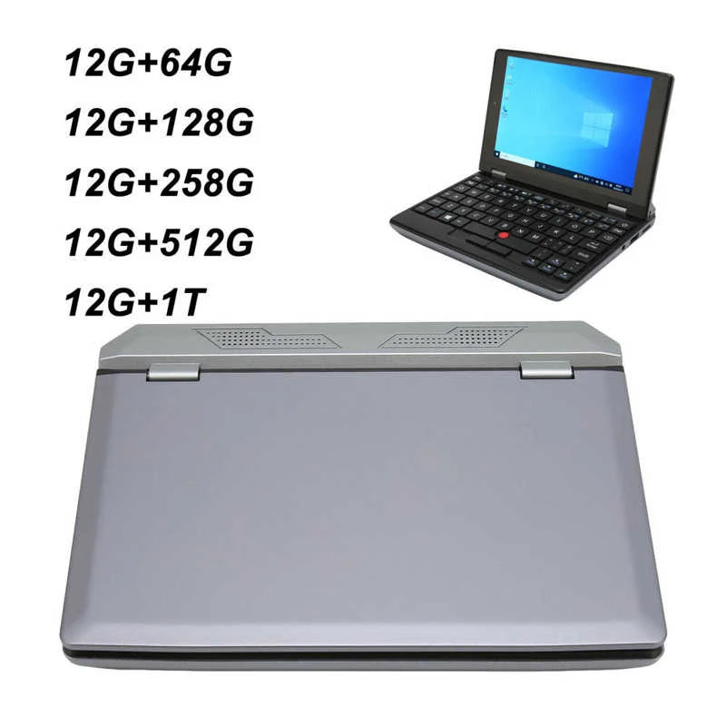 7 Inch Mini Laptop Touch Screen 12GB RAM Dual Band WiFi Front Camera ...