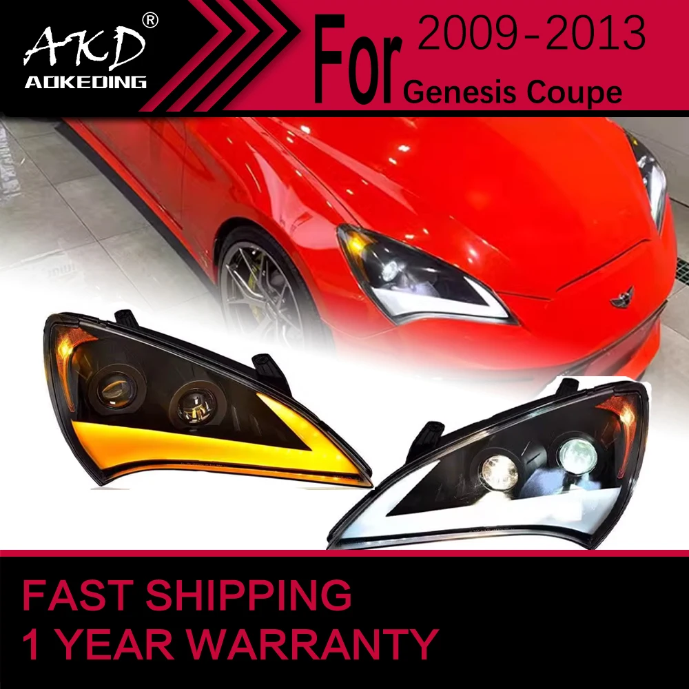 Car-Lights-for-Hyundai-Genesis-Coupe-LED-Headlight-2009-2012-Genesis ...