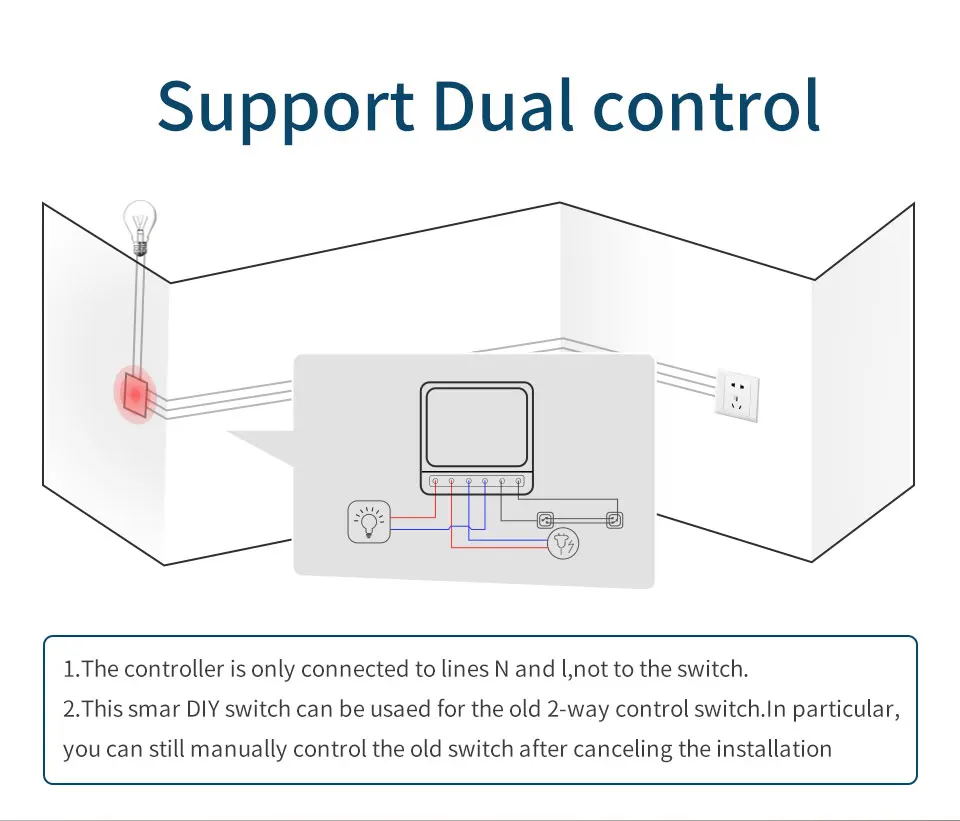 Smart Wifi Switch Breaker 16A 20A CozyLife Smart Switch 2 Way Control ...
