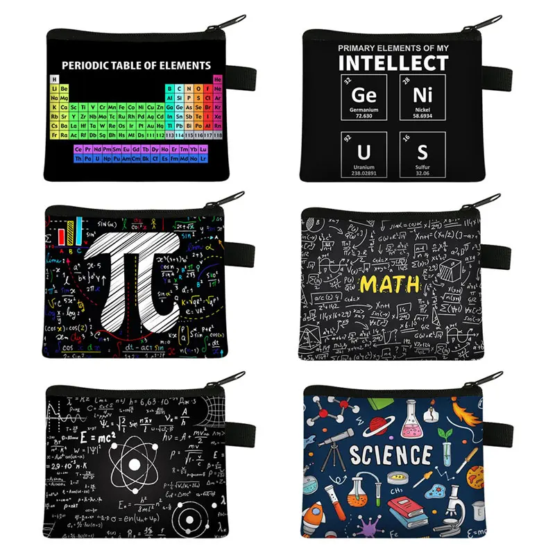 Periodic Table of Elements Coin Purses Women Wallets Mathematical ...