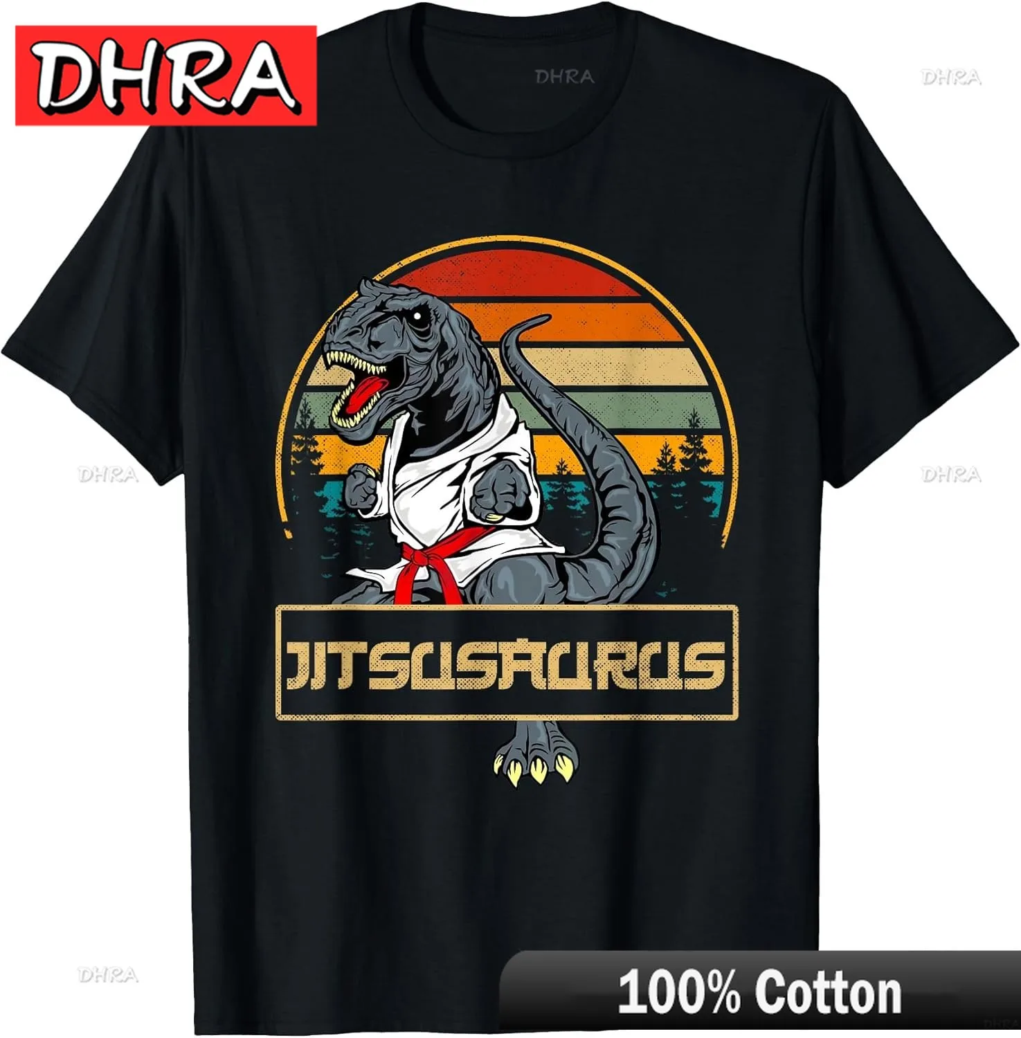 Jitsusaurus Jiu Jitsu Funny T-Rex Bjj Mma Gifts Cotton Tee Cotton ...