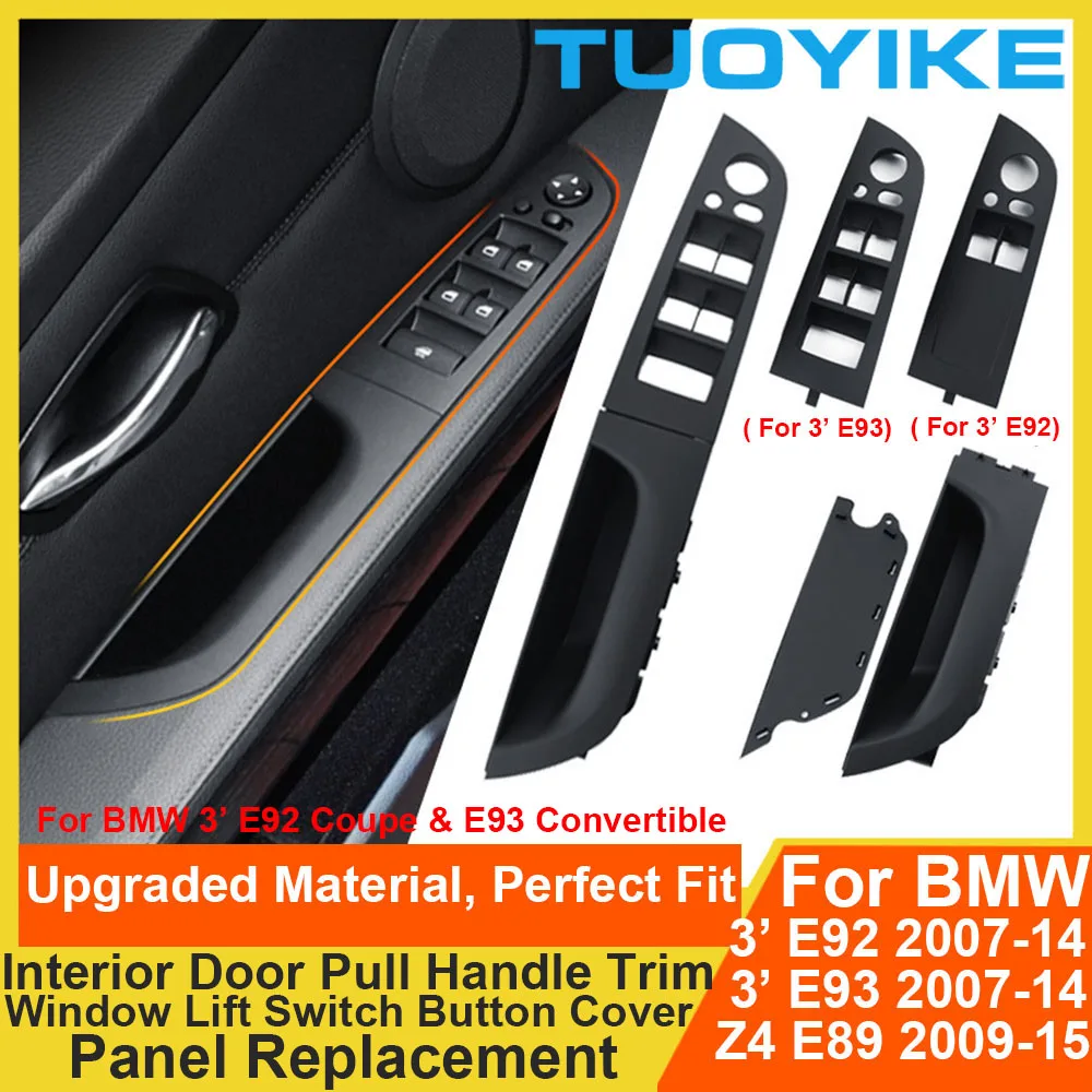 LHD Car Interior Inner Door Pull Handle Armrest Trim Window Lift Switch ...