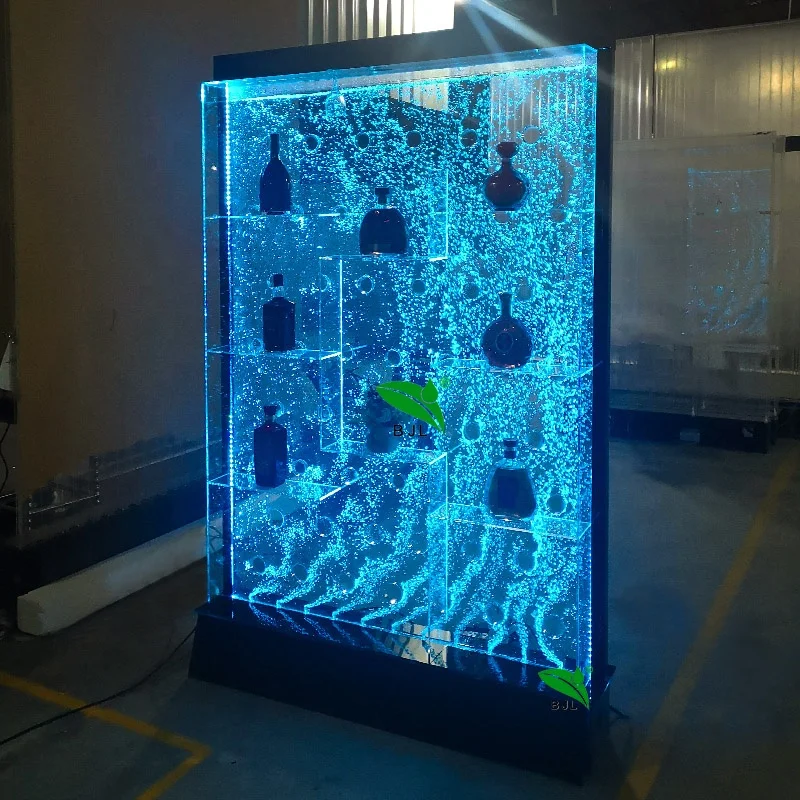 Custom-Fantastic-LED-light-up-acrylic-swirl-water-bubble-wall-wine ...