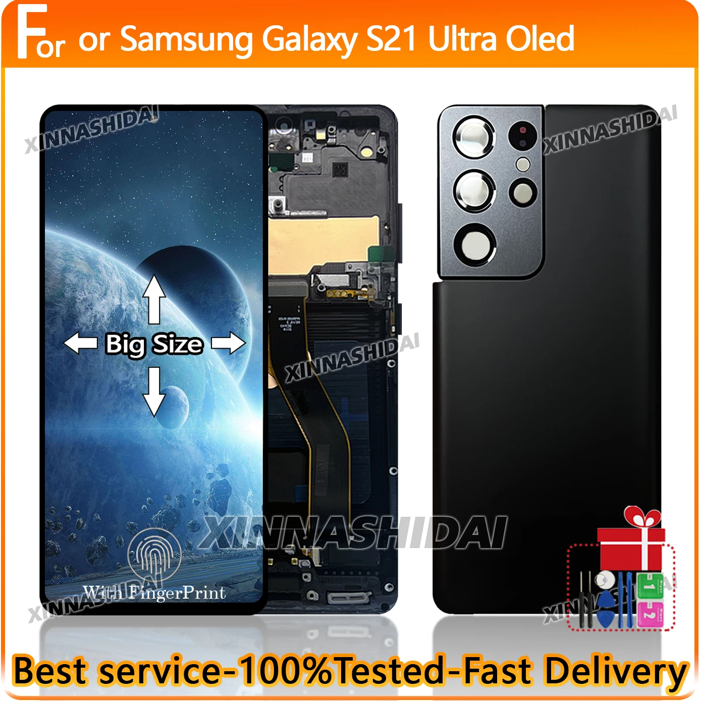 6.8" OLED For Samsung S21 Ultra 5G G998 G998U Display Touch Screen ...