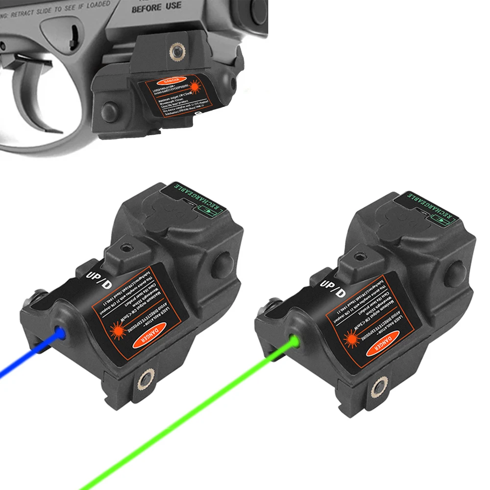 Pistol Green Blue Dot Laser Sight Rechargeable Pistol Handgun Aiming ...