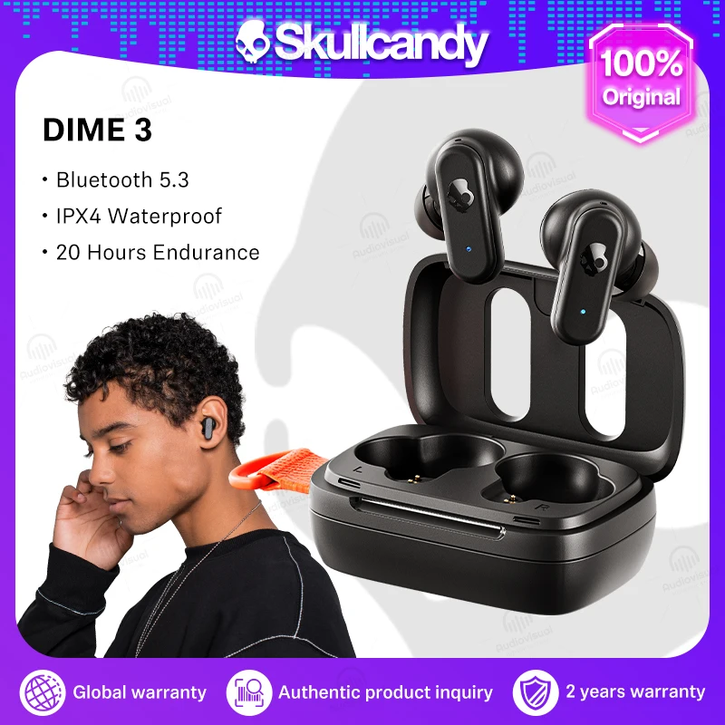 Skullcandy-DIME-3-True-Wireless-Earbuds-20-Hours-Battery-Clear-Voice-Smart-Microphone-IPX4-Sweat ...