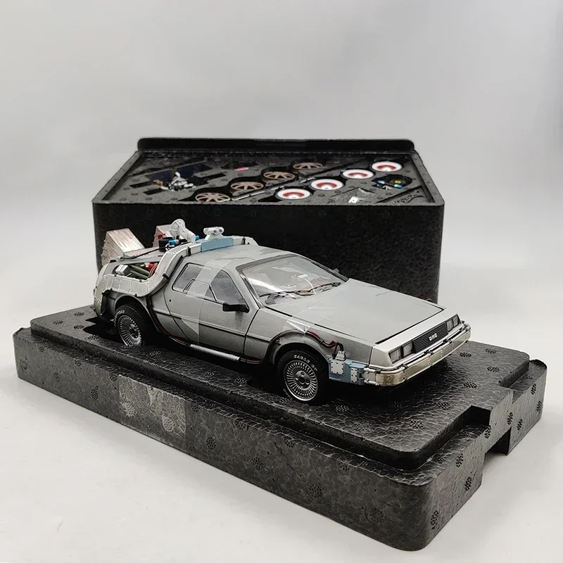 Diecast-1-18-ELITE-DMC-12-DeLorean-Car-Model-Die-Cast-Toy-Back-To-The ...