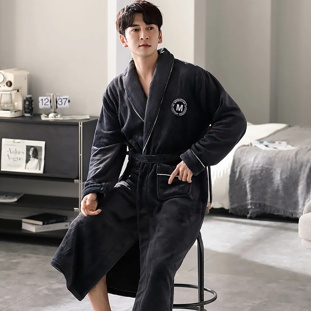Autumn-Winter-Flannel-Thicken-Warm-Long-Shower-Robe-for-Men-Loose-Soft ...