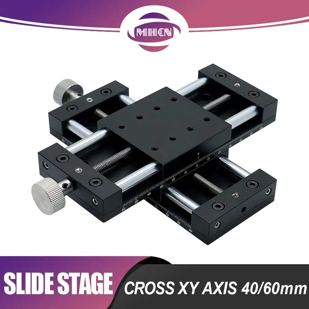 MHCN-XY-axis-Manual-Motion-Stage-Cross-Slide-Table-Effective-Travel-40mm-60mm-Triangular-Screw ...