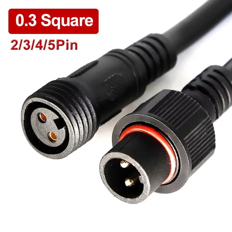 0.3 Square 2 3 4 5 Pin Wire Connector Led Power Supply Connectors ...