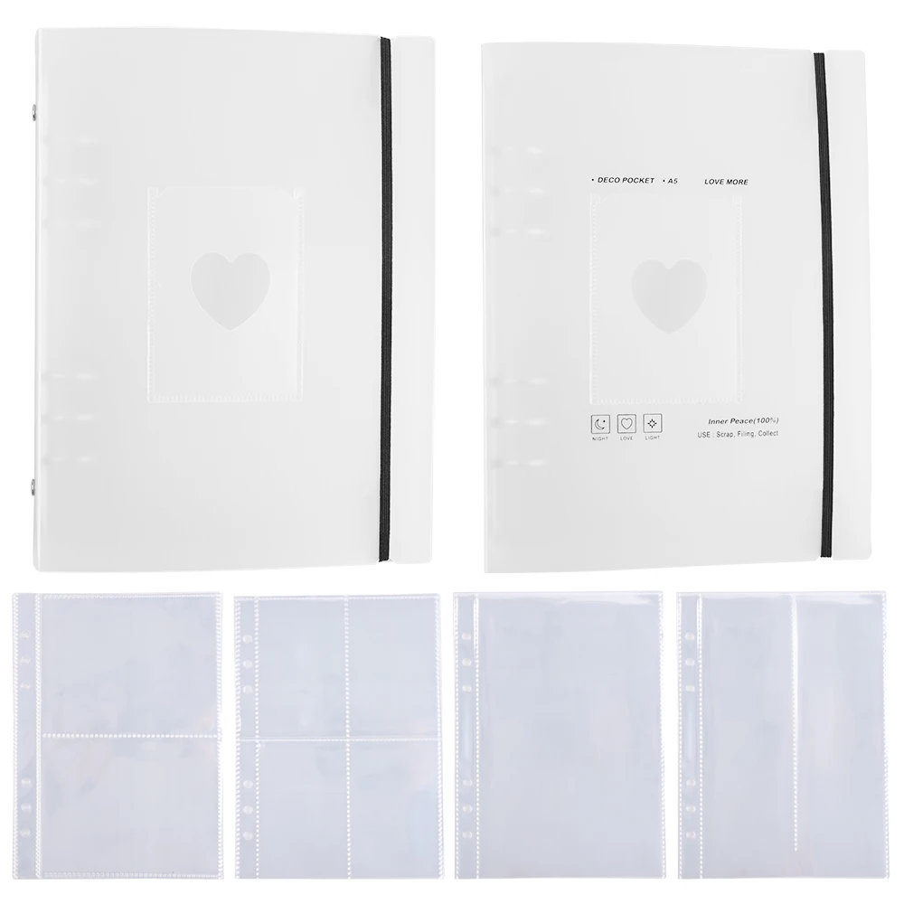 Transparent A5 Frosted Binder Shell For 6-Ring Notebook Binders Files ...