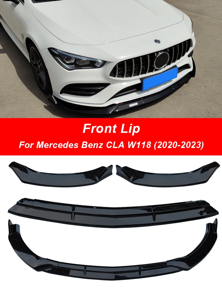 Front-Bumper-Splitter-Lip-For-Mercedes-Benz-CLA-W118-C118-X118-CLA180 ...