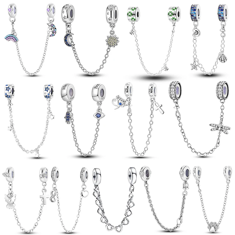 Cadena-de-seguridad-compatible-con-pulseras-Pandora-originales-plata ...