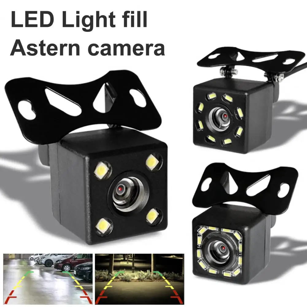 1-Set-Rear-View-Camera-4-8-12-LED-Light-Waterproof-170-Degree-Wide-View ...