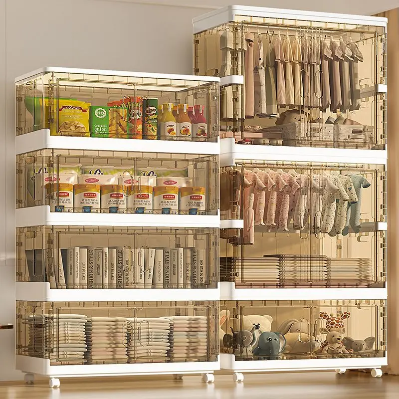 Baby-Cupboard-Storage-Locker-Folding-Portable-Cabinets-for-Living-Room ...
