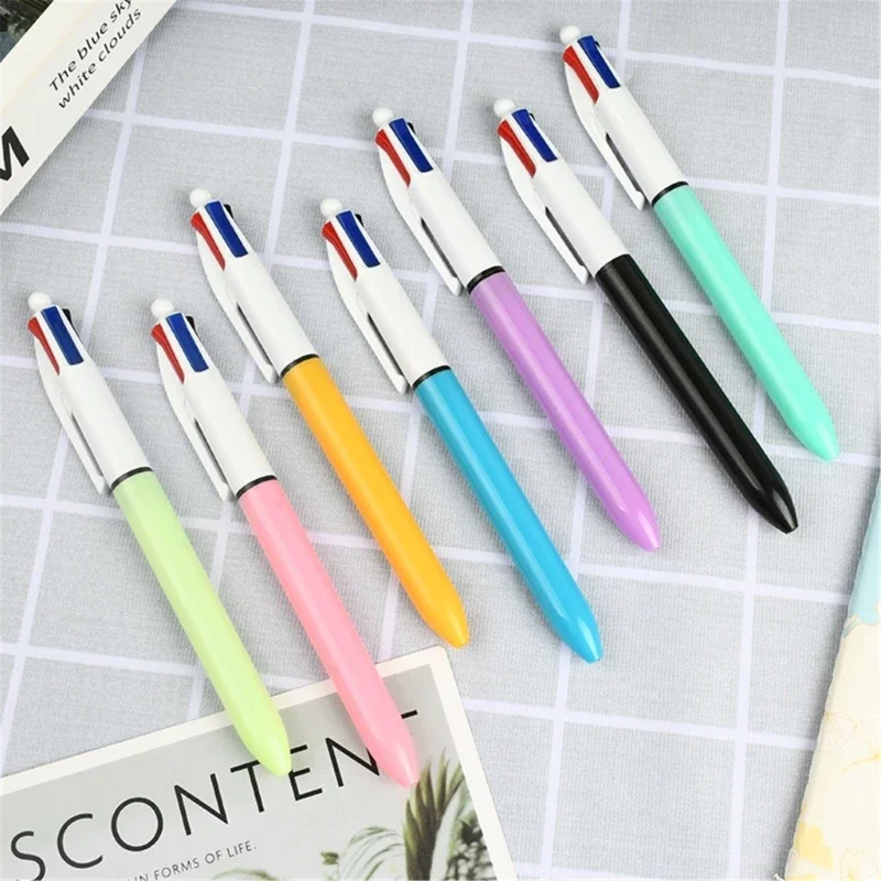 5 Pieces Multicolor Ballpoint Pen 4 Color-in-1 Ballpoint Pen ...