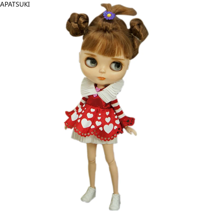Vermelho-branco-moda-boneca-roupas-conjunto-para-blythe-boneca-outfits ...