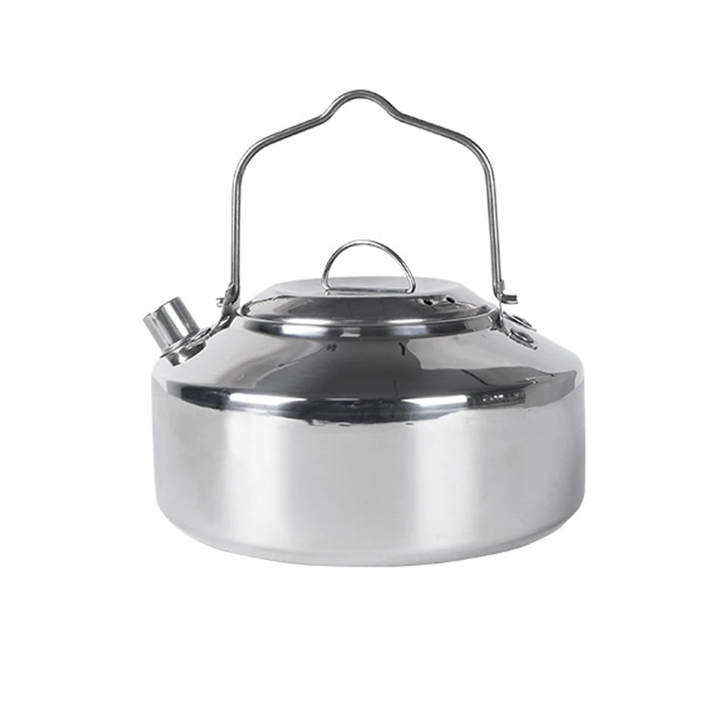 Outdoor-Camping-Kettle-Stainless-Steel-Kettle-Locking-Handle-Hung-Pot ...