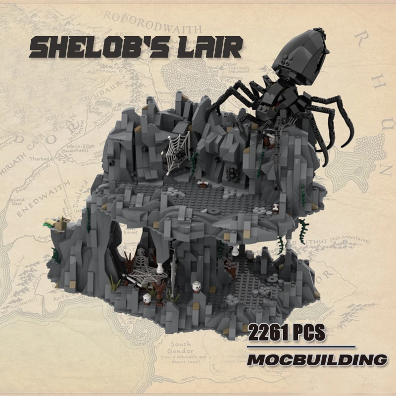 Movie Series Spider's Lair Robot Attacks Moc Building Blocks The Cave ...