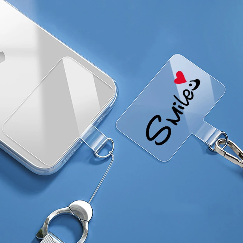 Transparent-Phone-Lanyard-Patch-Cards-Mobile-Phone-Flexible-Tether-Tabs ...