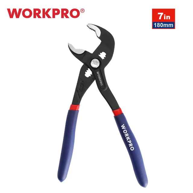 WORKPRO-7-Water-Pump-Pliers-Adjustable-Quick-Adjusting-Curved-Jaw ...