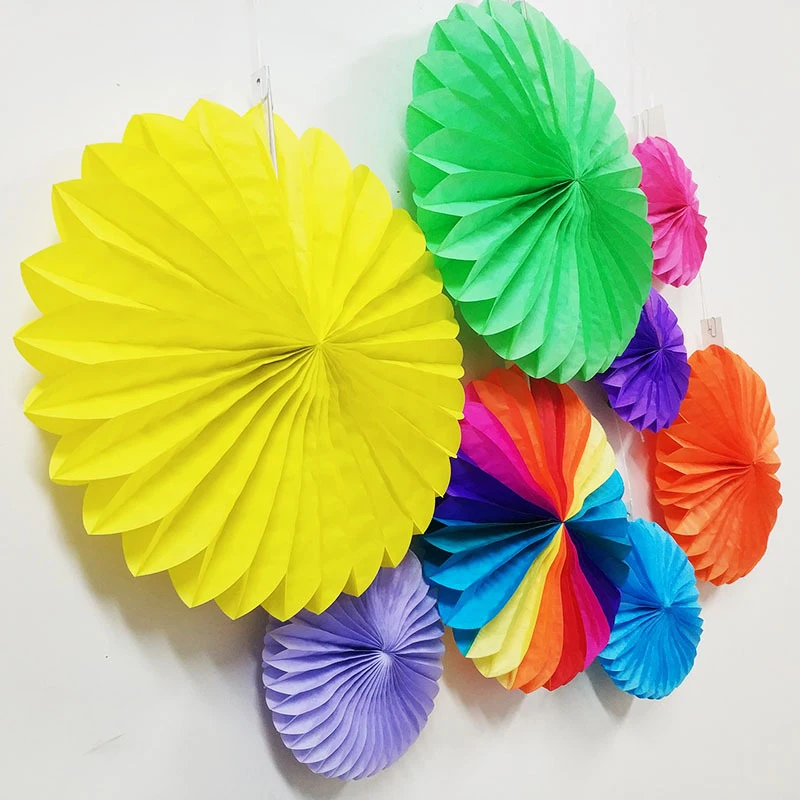 Vert foncé-4 pouces--Éventail de fleurs origami fait à la main, fleur ...