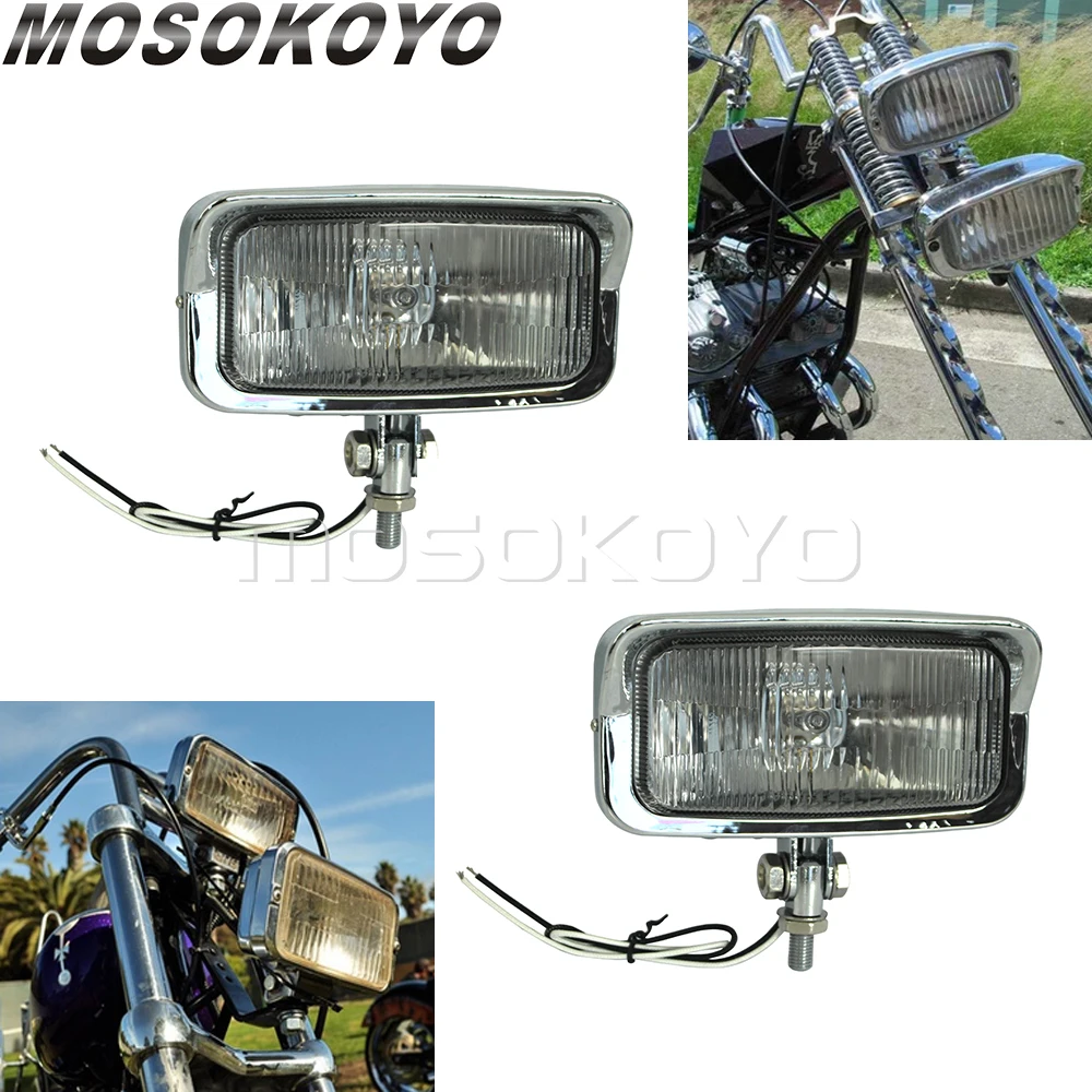 Cafe Racer Head Lights Motorcycle Vintage | Dual Headlight Chopper ...