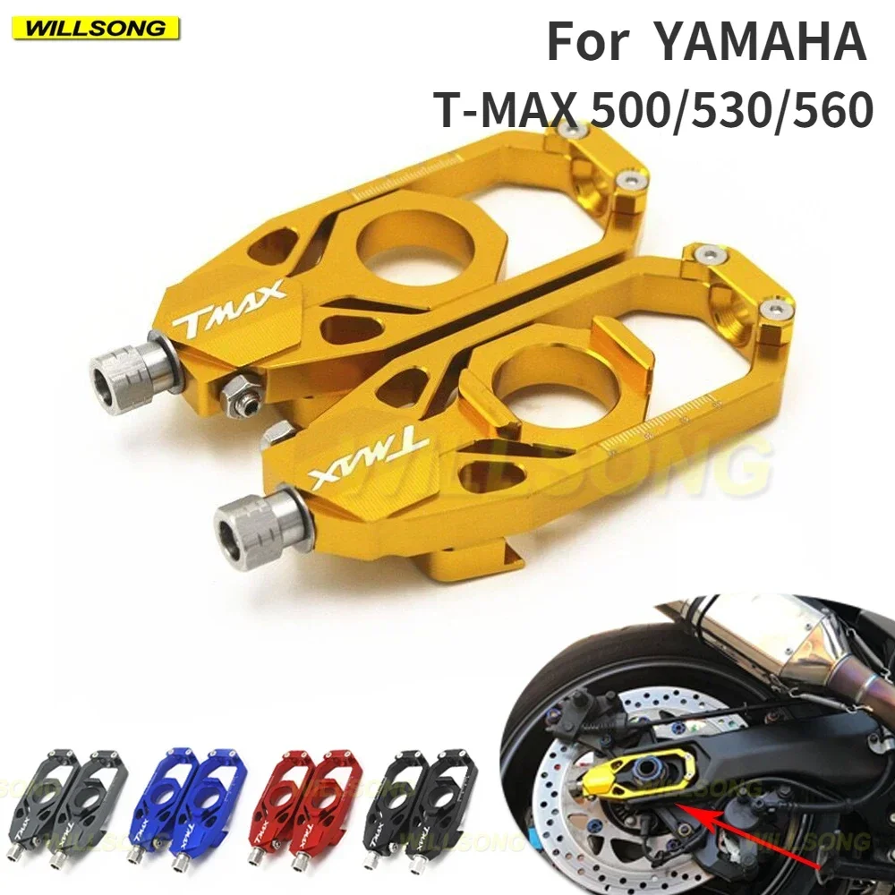 For-YAMAHA-TMAX-500-530-560-Rear-Wheel-Axle-Fork-Chain-Adjuster-Slider ...
