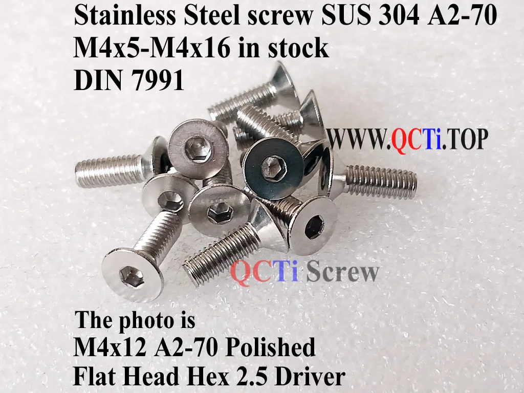 Flat-Head-M4-Stainless-Steel-screw-DIN-7991-M4x5-M4x6-M4x8-M4x10-M4x12 ...
