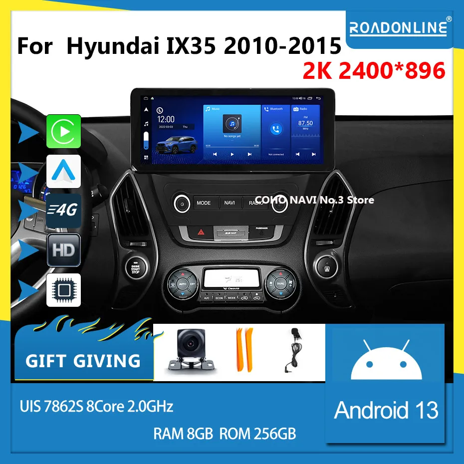 COHO For Hyundai IX35 2010-2015 Android 13 12.3inch 2400*896 2K screen ...