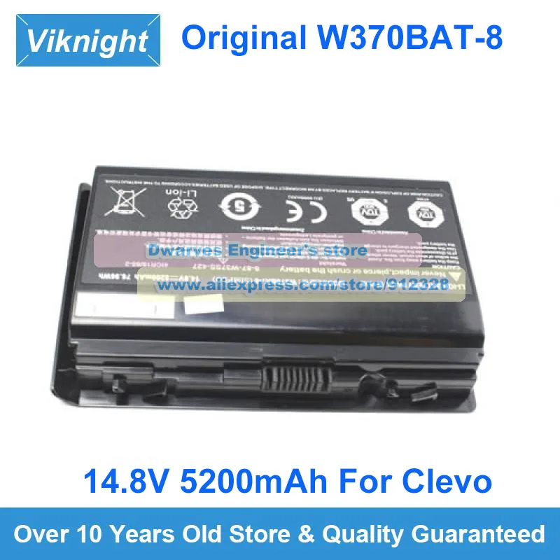 Genuine-14-8V-5200mAh-W370BAT-8-Battery-W370SK-6-87-W37SS-427-For-Clevo ...