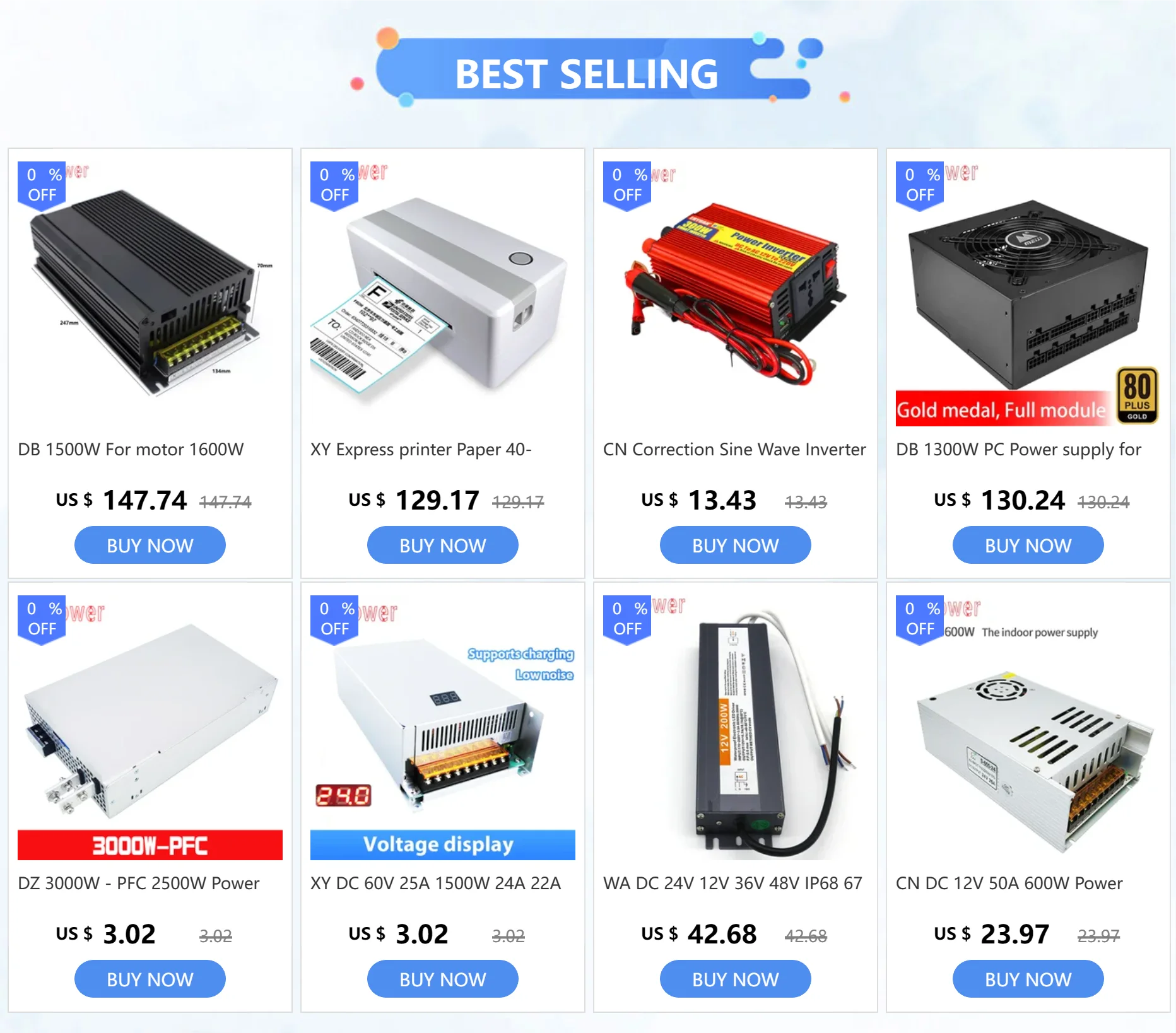 DZ 3000W - PFC 2500W Блок питания постоянного тока 24 В 30 В 36 В 48 В ...