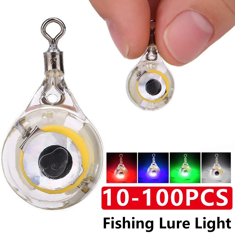 1-4pcs-LED-che-attira-la-luce-del-pesce-Mini-goccia-profonda-a-forma-di ...