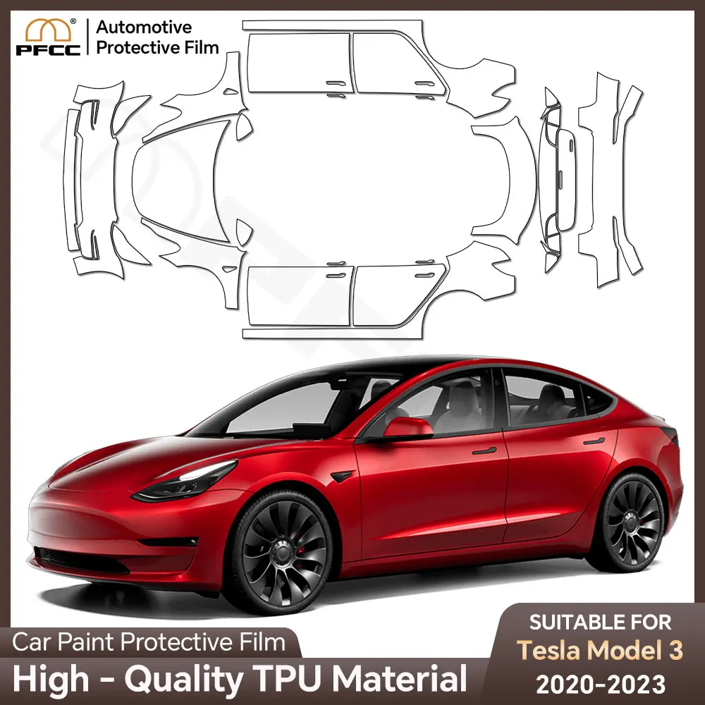 PPF Paint Protection Film for Tesla Model 3 2020-2023 8.5thick Pre Cut ...