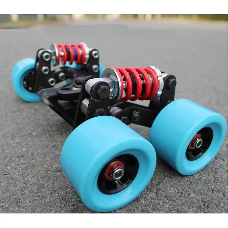 DIY-Skateboard-Bracket-Modification-Shock-absorbing-Spring-Bridge-83mm-PU-Wheel-Electric ...