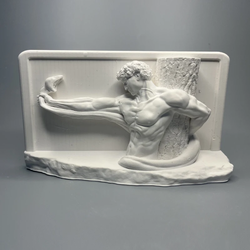 Retro-Roman-Mythology-David-Battle-Snake-Plaster-Statue-European-Art ...
